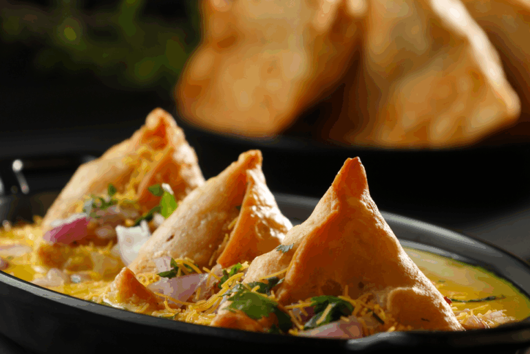 कढ़ी समोसा चाट (Kadhi Samosa Chaat) की स्वादिष्ट रेसिपी - हिंदी किचन